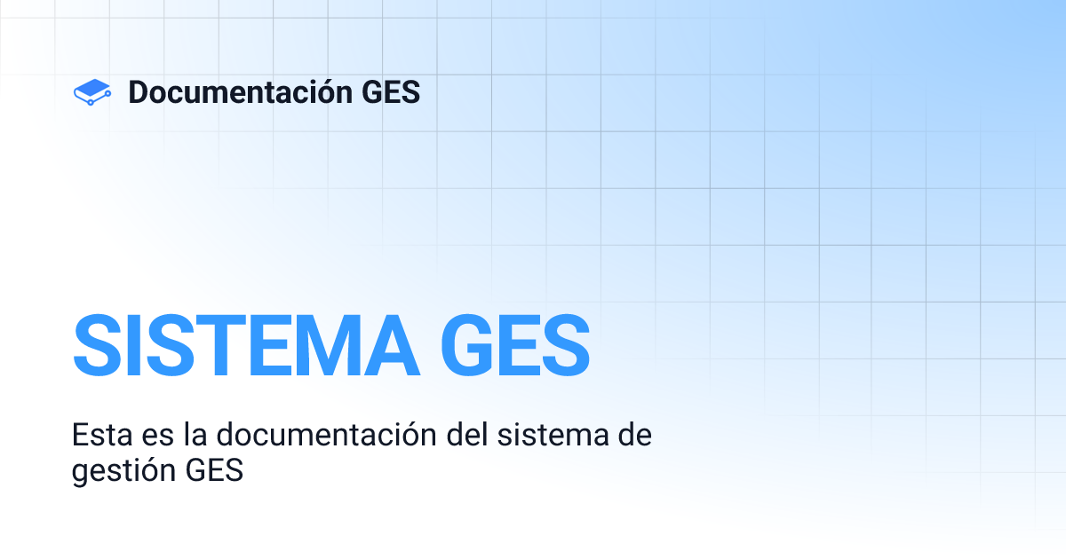 SISTEMA GES | Documentación GES